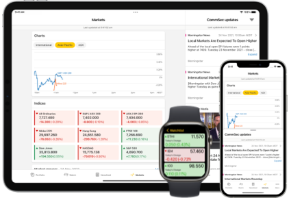 CommSec app - Download via the App Store and Google play
